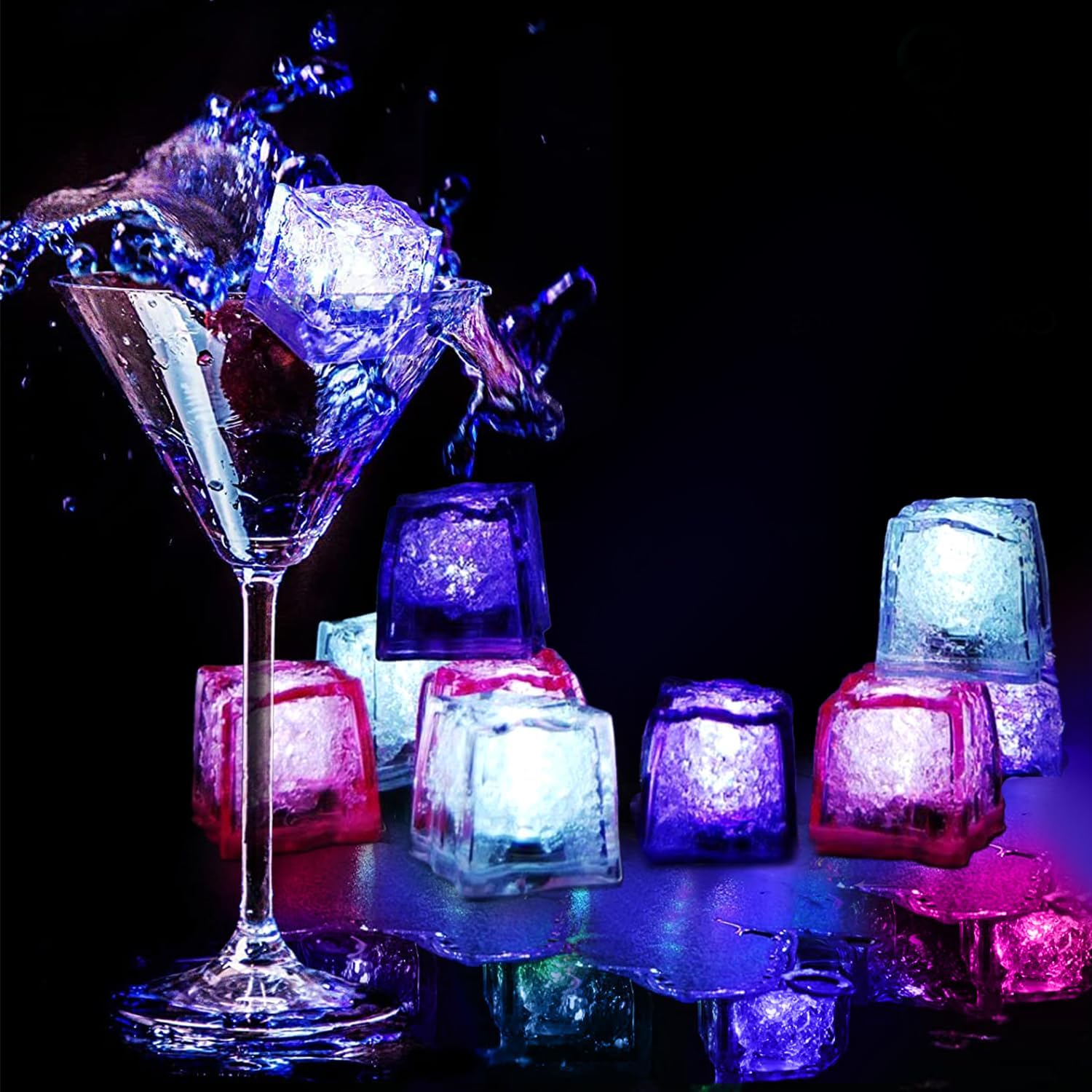 Brand LED Multicolor Flashing Glow Ice Cubes - 204PCS Waterproof Light ... Brand LED Multicolor Flashing Glow Ice Cubes - 204PCS Waterproof Light ...
